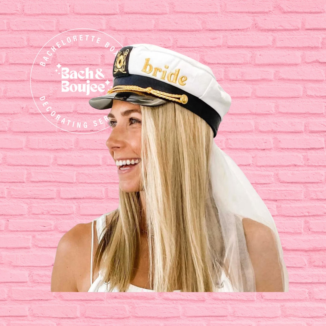 BRIDE HAT, Bride CAPTAIN Hat, Bachelorette Decoration, Sailor Hat, Last ...
