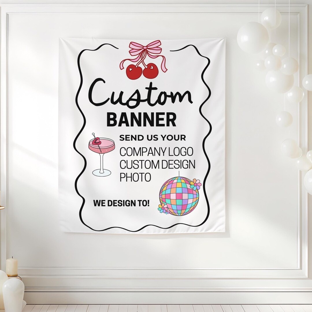 Custom Party Decoration Welcome Sign Personalized Wall Tapestry Design ...