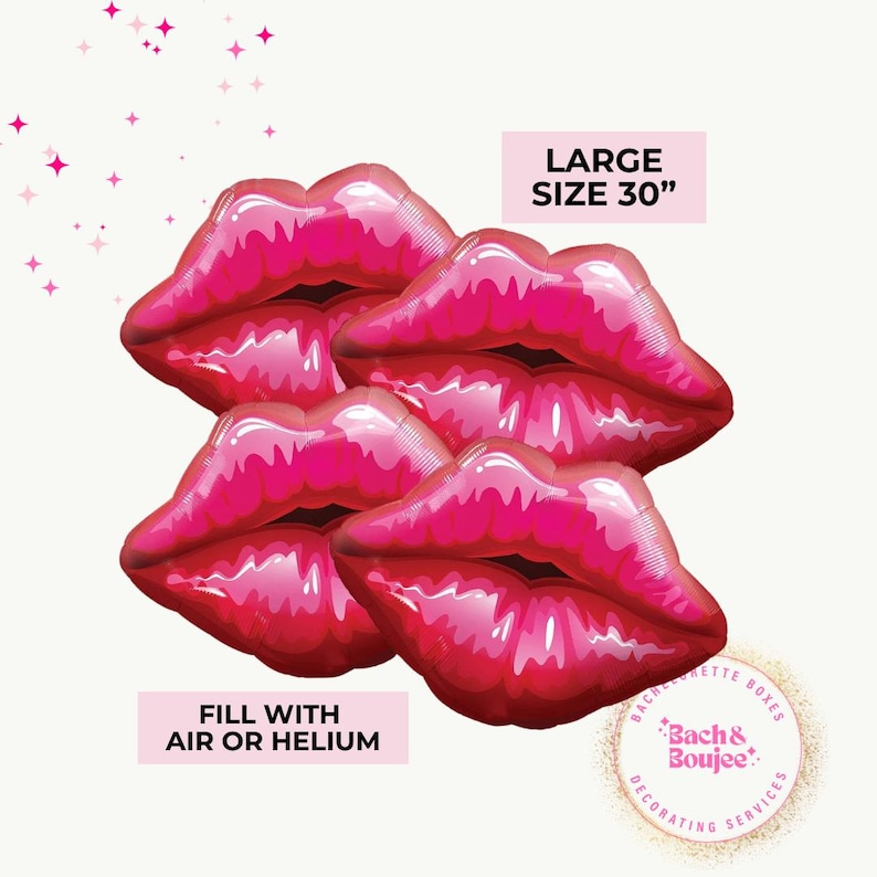 Kissing My 20s 30s 40s Goodbye Jumbo Lip Kiss Balloon Galentines Helium ...