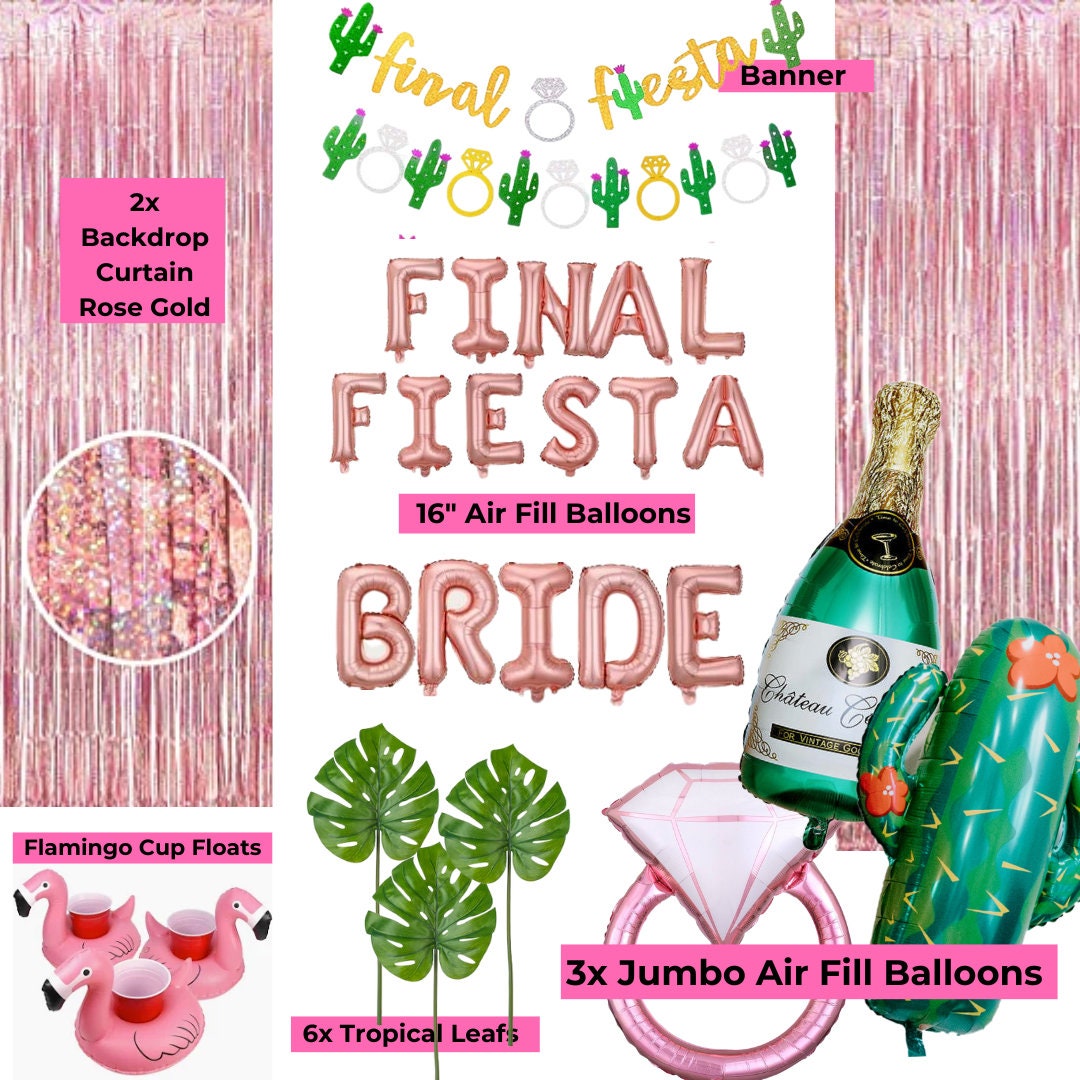 FINAL FIESTA Mexico Bachelorette, Bride Balloon Garland, Bachelorette ...