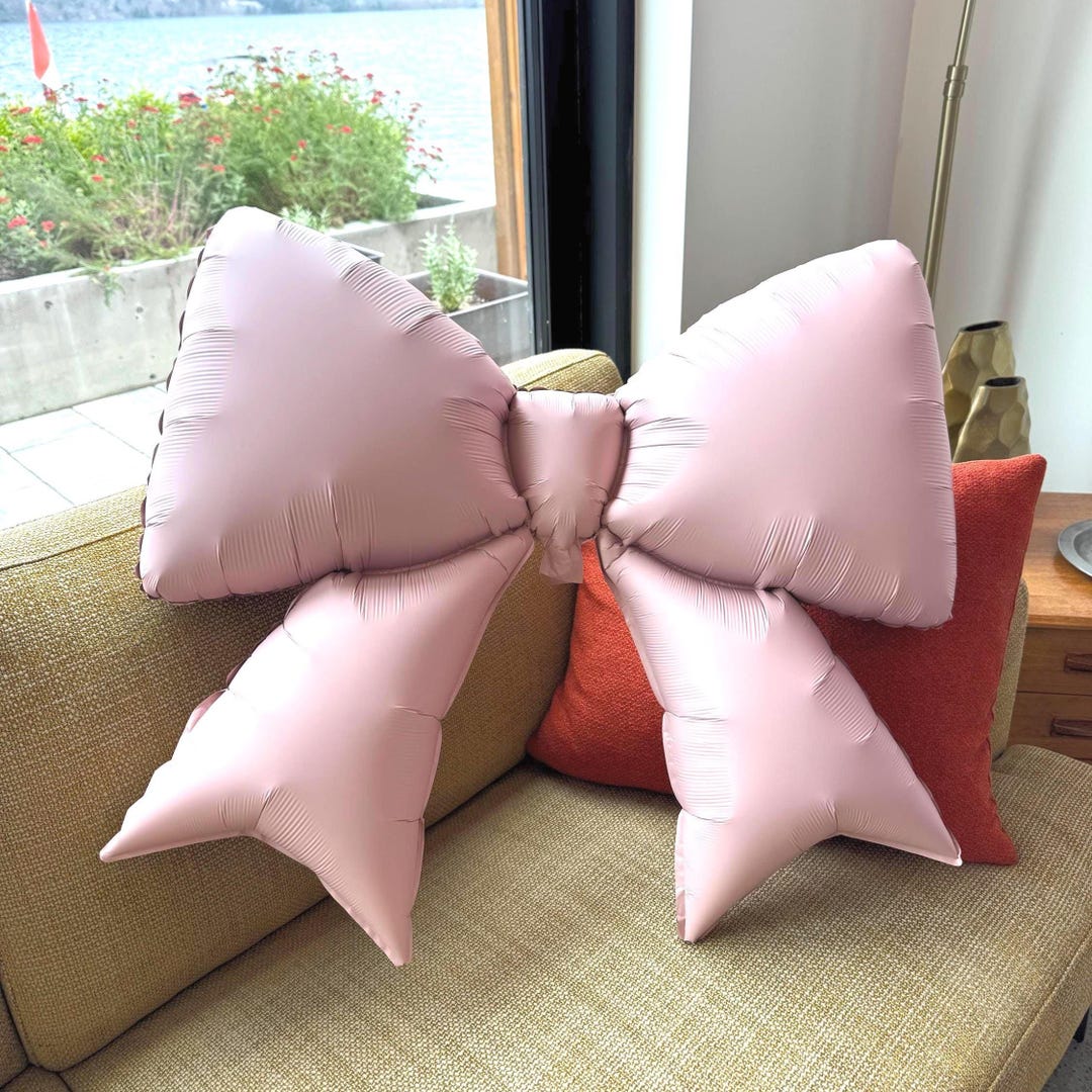 Giant Pink Bow Balloon Dusty Rose Matte Balloon Girl Baby Shower ...