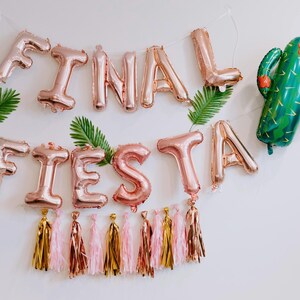 Final Fiesta Banner Glitter Cactus & Ring Bachelorette Mexican Party ...
