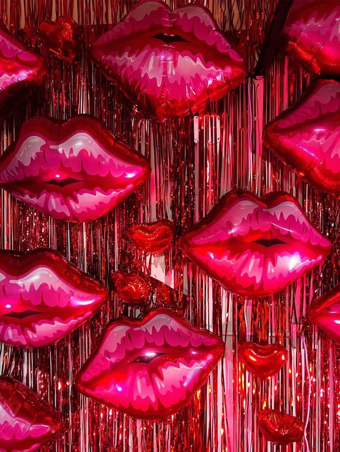 Kissing My 20s 30s 40s Goodbye Jumbo Lip Kiss Balloon Galentines Helium ...