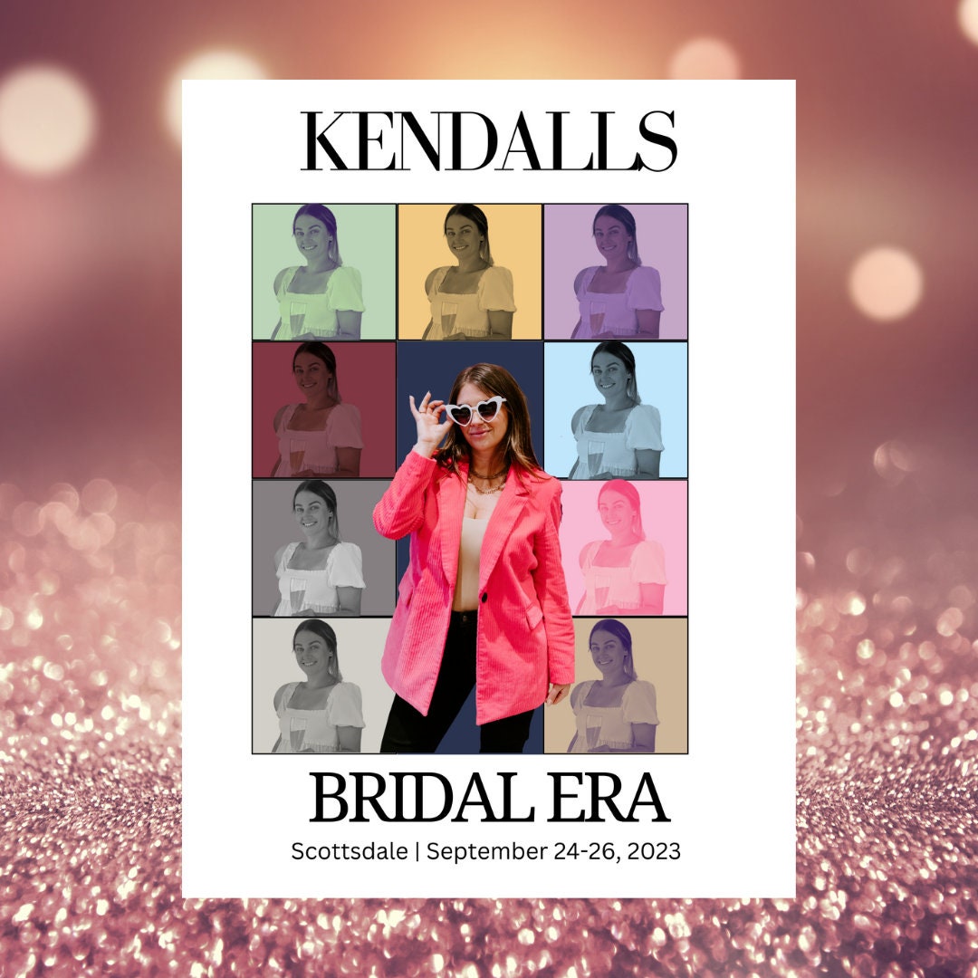 Personalized Taylor Swift Eras Poster Bachelorette Party, Bridal Era ...