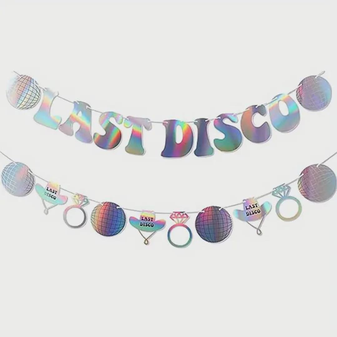 Last Disco Banner Bachelorette Decoration Disco Birthday Party Hen ...