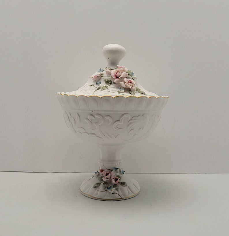 Lefton 1519 Compote Candy Dish on Pedestal - Etsy
