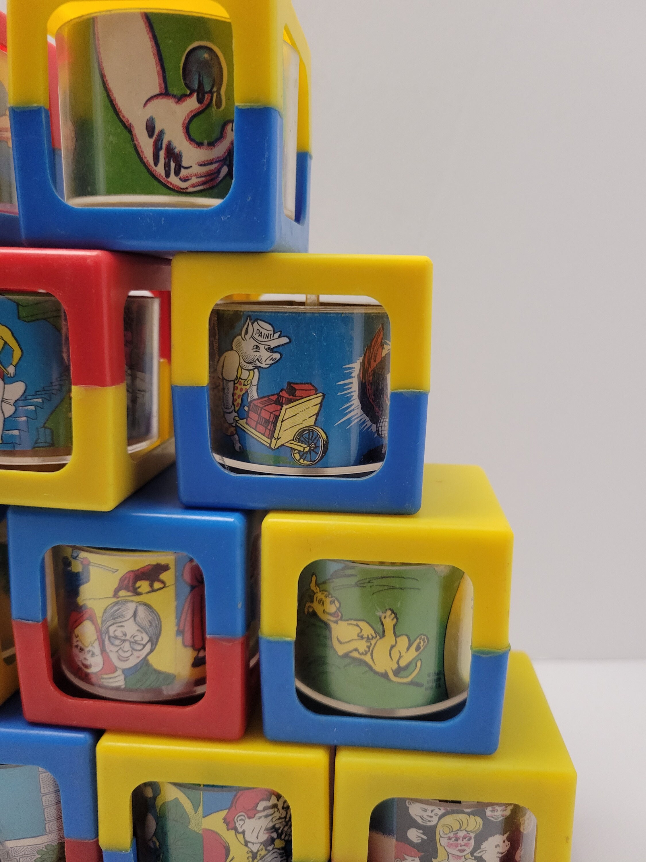 Vintage Story Blocks 1967 Steven Mfg Co Plastic Rattle Blocks Lot of 14 ...