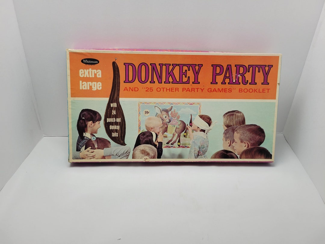 Donkey Party Family Game 1958 Vintage Whitman Extra Large - Etsy