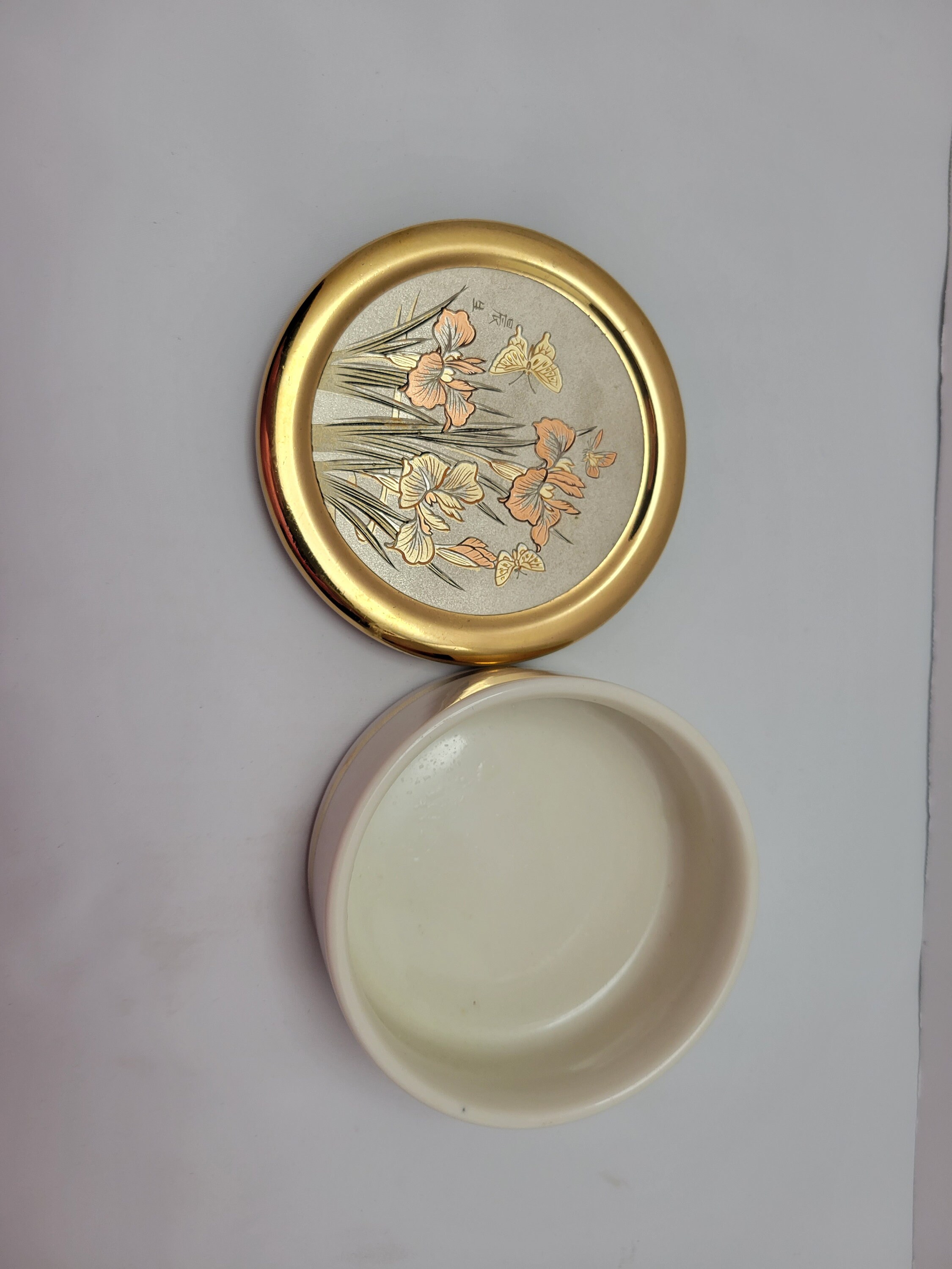 The Art of Chokin Japan 4 Porcelain Trinket Box Flowers - Etsy