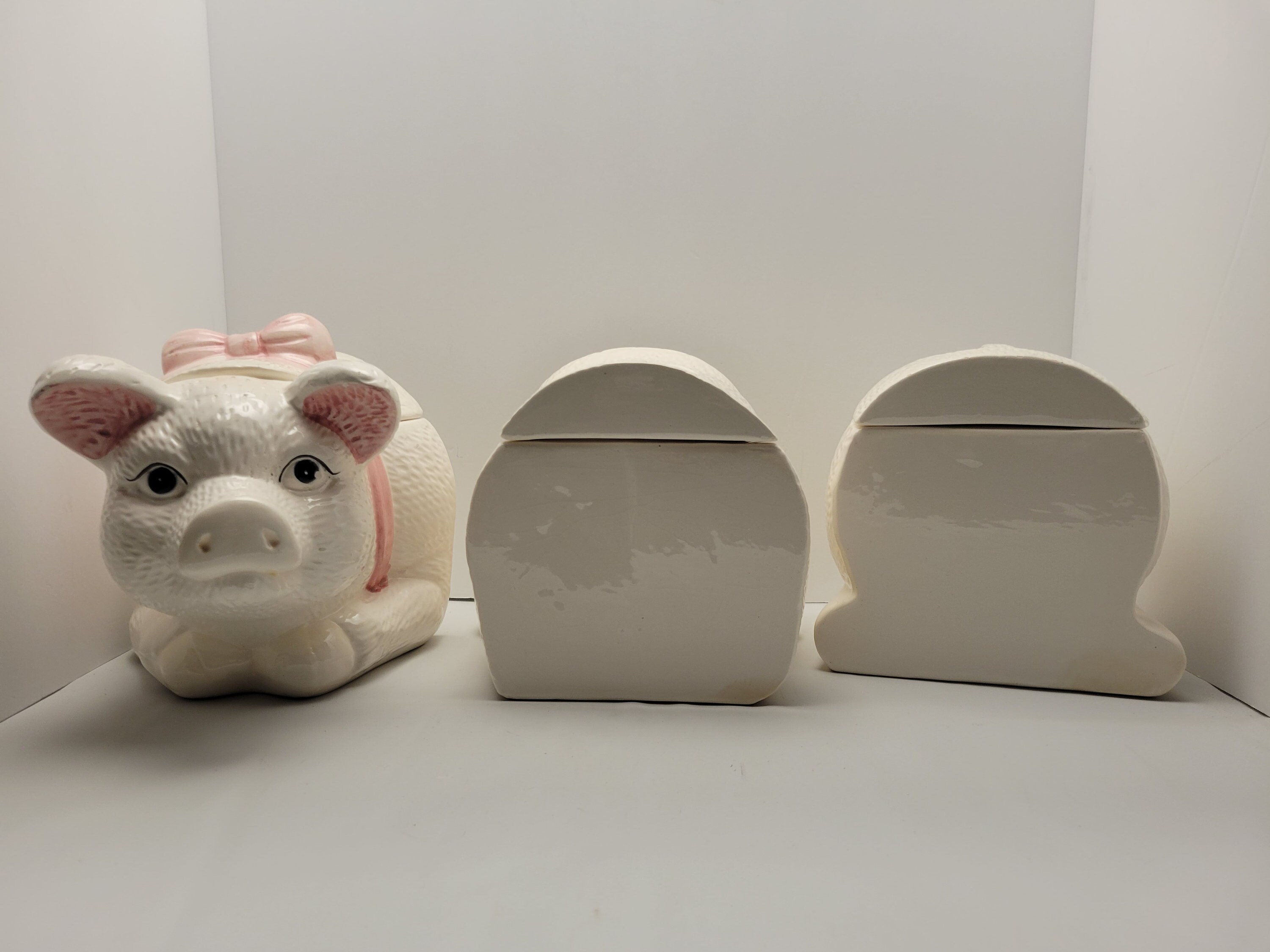 Ceramic Pig Canister Set 6 Piece - Etsy