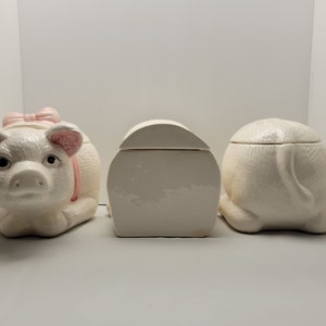 Ceramic Pig Canister Set 6 Piece - Etsy