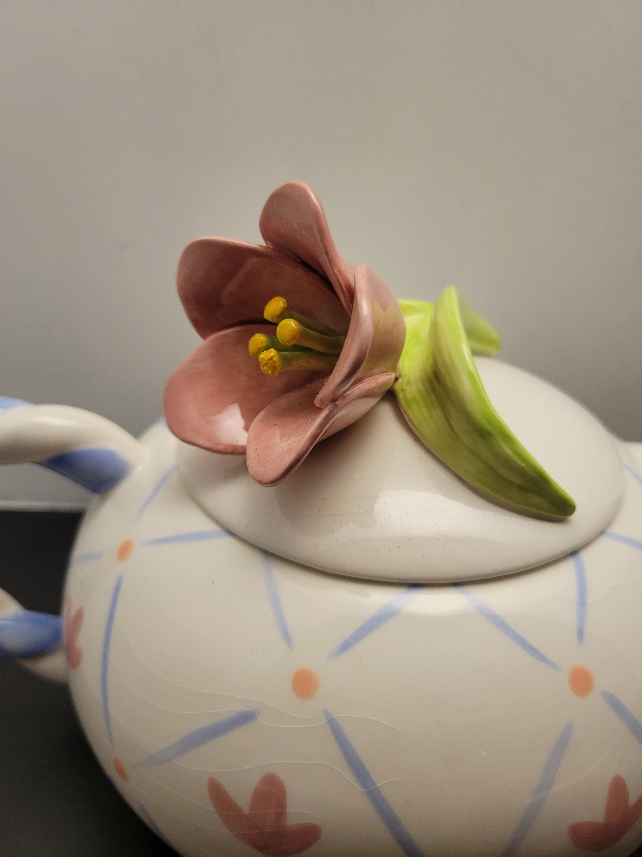 Vintage Avon China Tulip Teapot Cream Sugar Tea Set 6pcs - Etsy