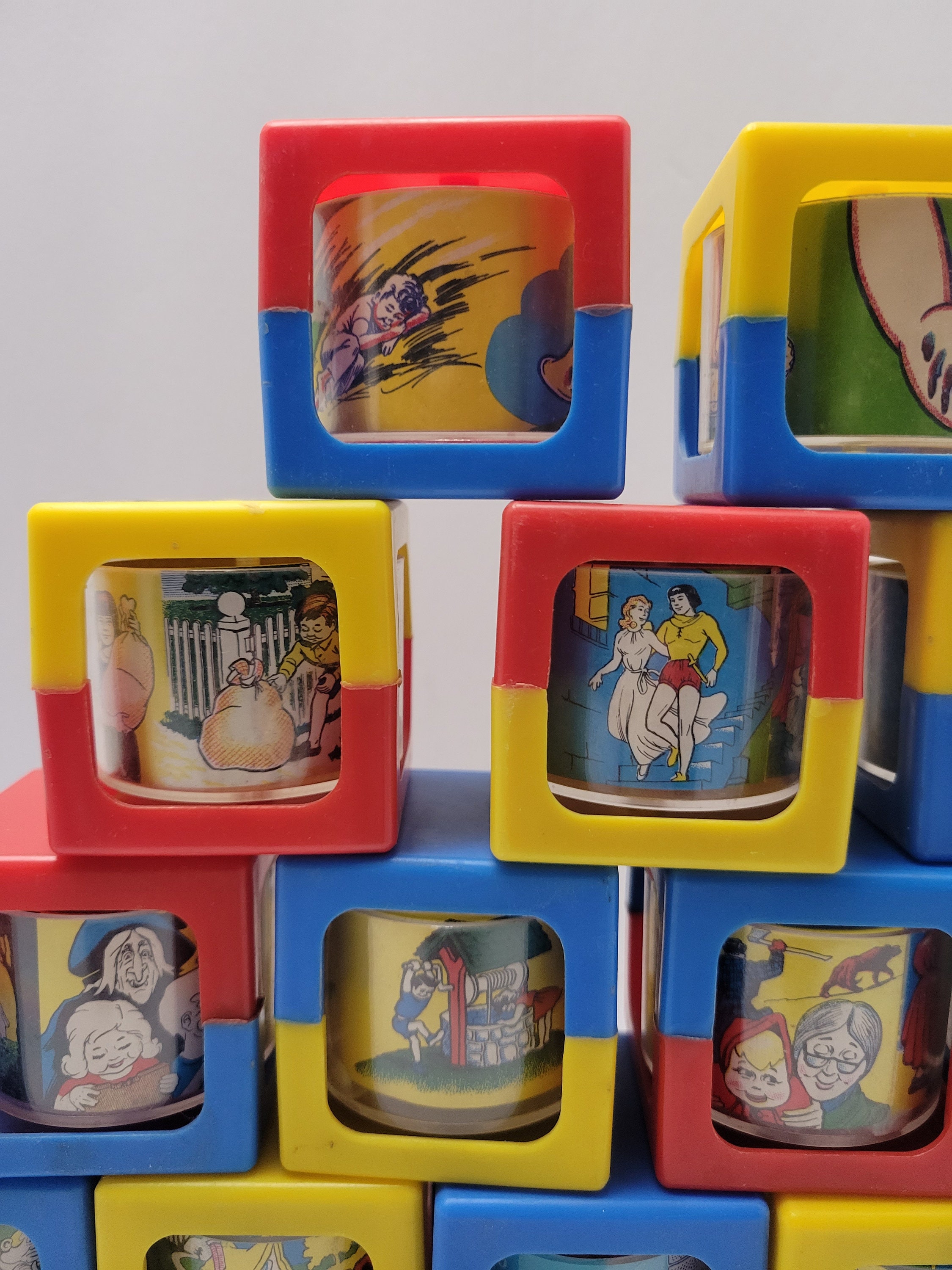 Vintage Story Blocks 1967 Steven Mfg Co Plastic Rattle Blocks Lot of 14 ...