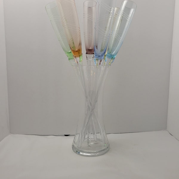 Fluted Glass Vase - Etsy