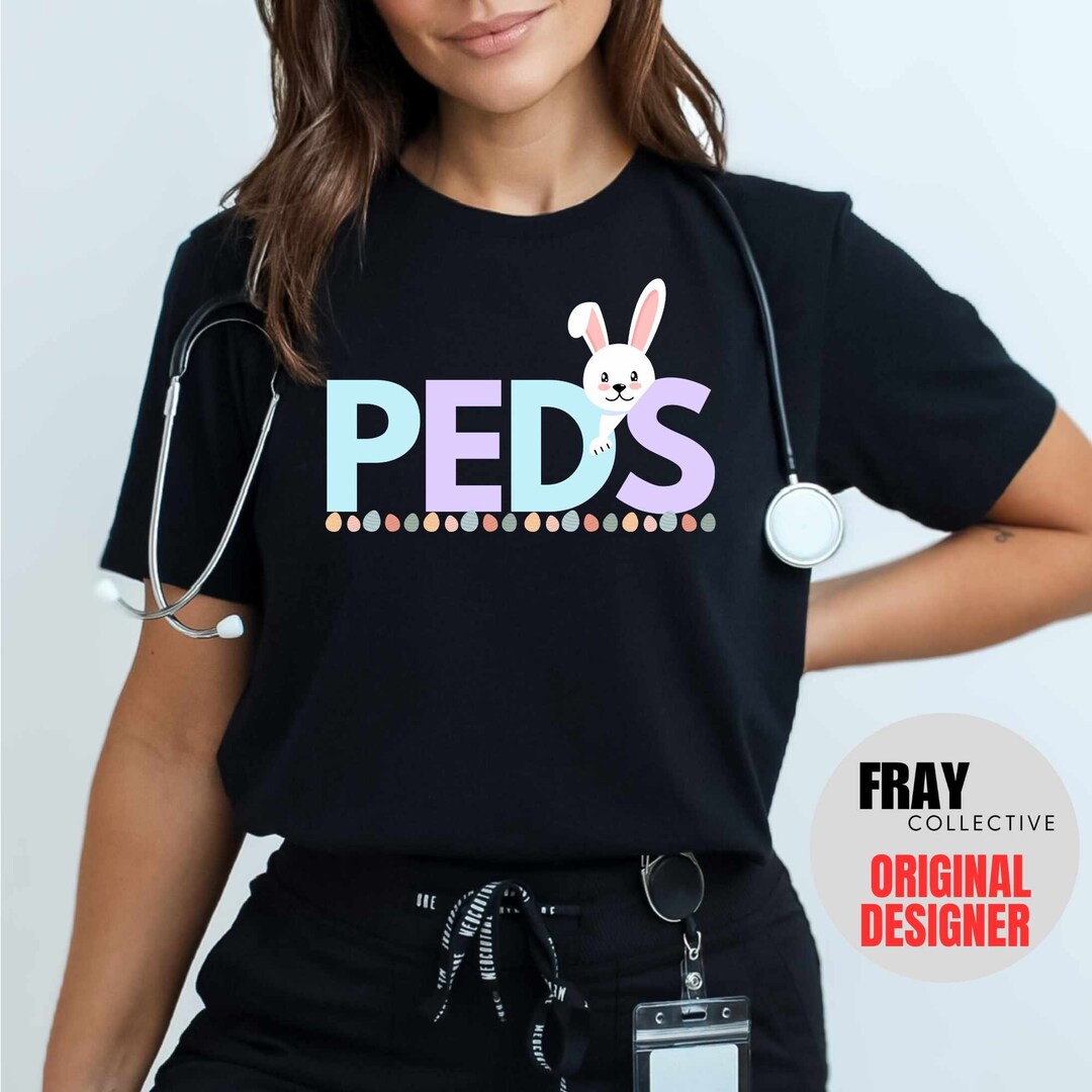 Easter Pediatric Nurse Shirt: PEDS Pastel Bunny Tee - Etsy