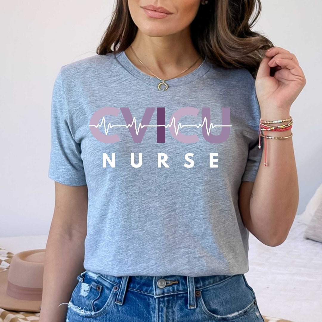CVICU Nurse Cardiac Gift Cath Lab RN T-shirt CCU Tshirt Cv Icu Cardiac ...