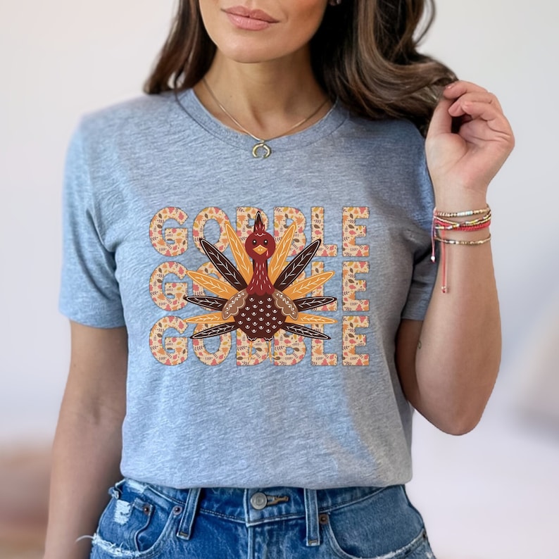 Gobble Gobble Thanksgiving Shirt Thanksgiving T-shirt Women - Etsy UK