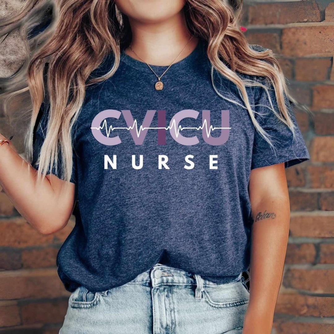 CVICU Nurse Cardiac Gift Cath Lab RN T-shirt CCU Tshirt Cv Icu Cardiac ...