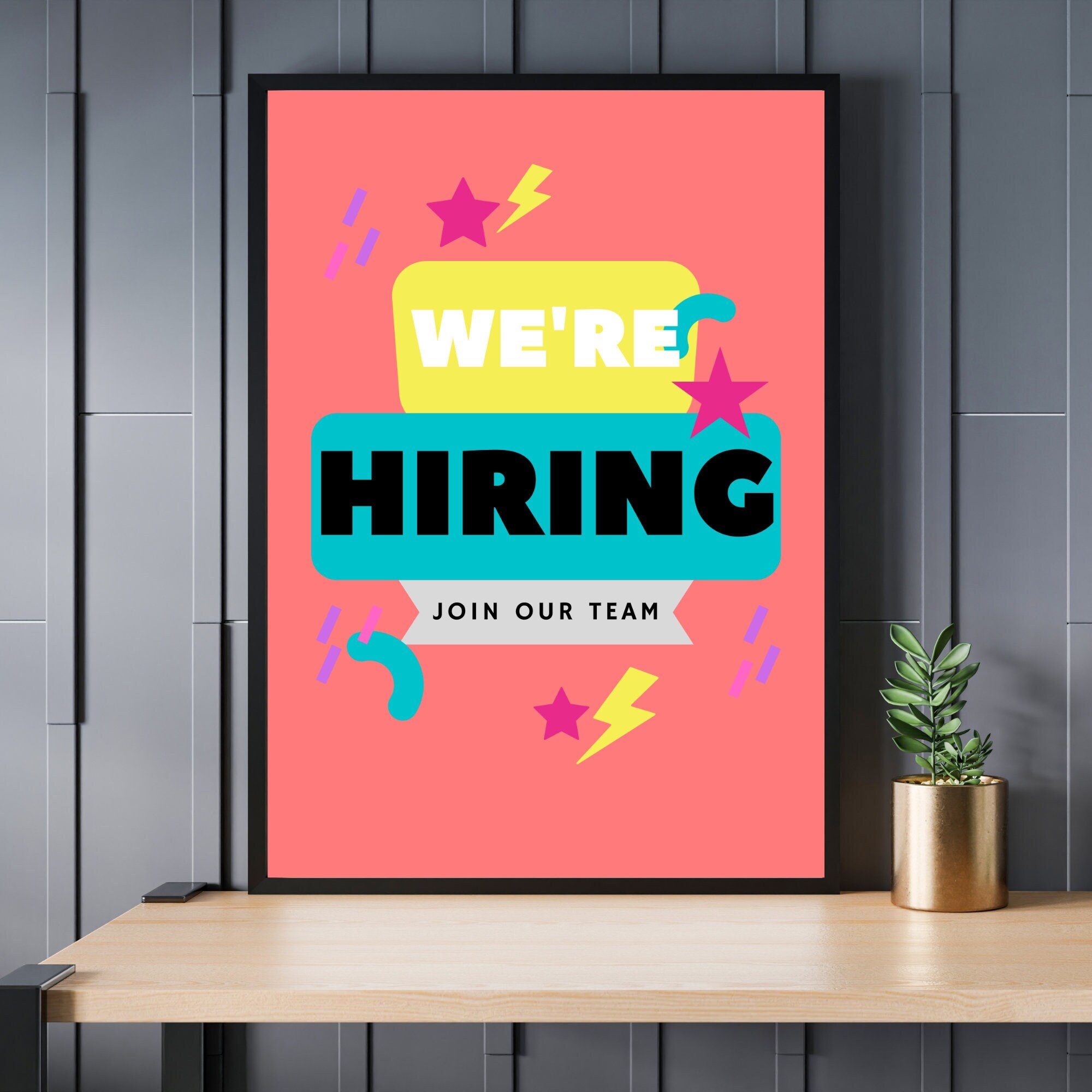 Job Hiring Poster Printable A4 and A3 - Etsy