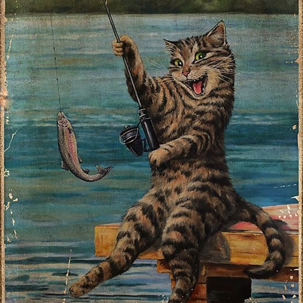 Fishing Poster - Etsy