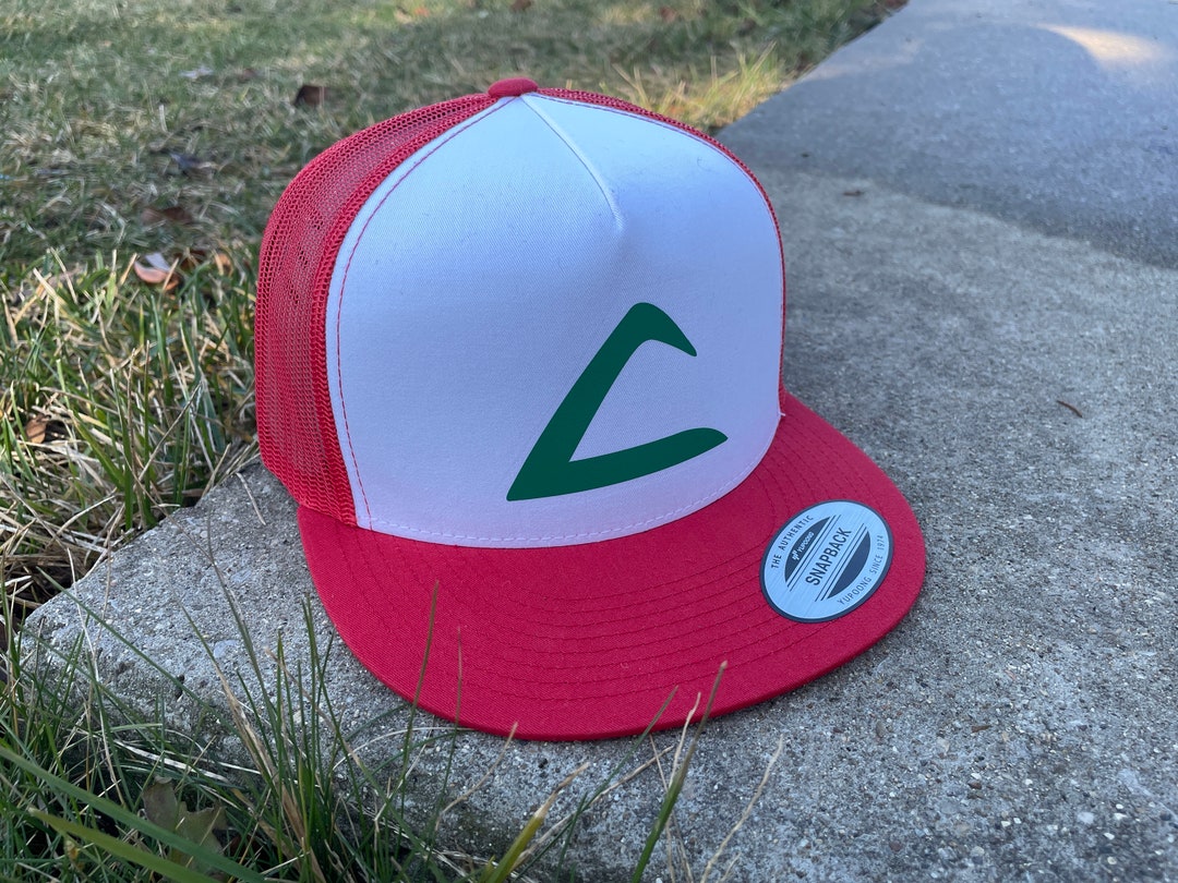 Adult Ash Ketchum Flat Bill Pokemon Hat - Cosplay Cap - Etsy