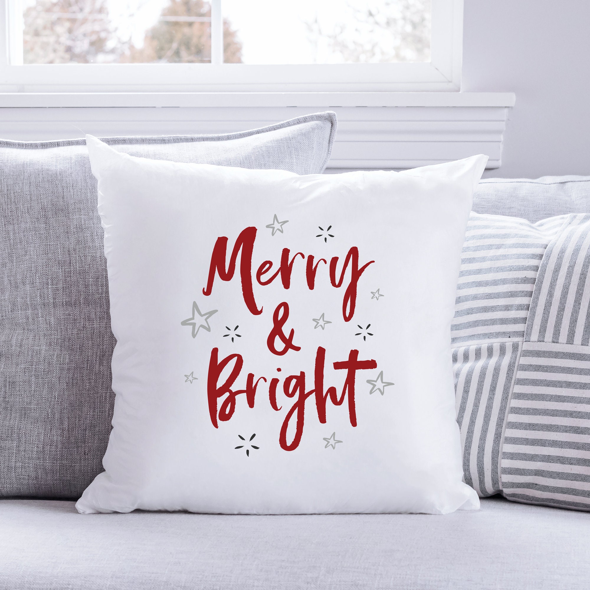 Merry & Bright Printable, Christmas Decor, Christmas Printable Sign ...