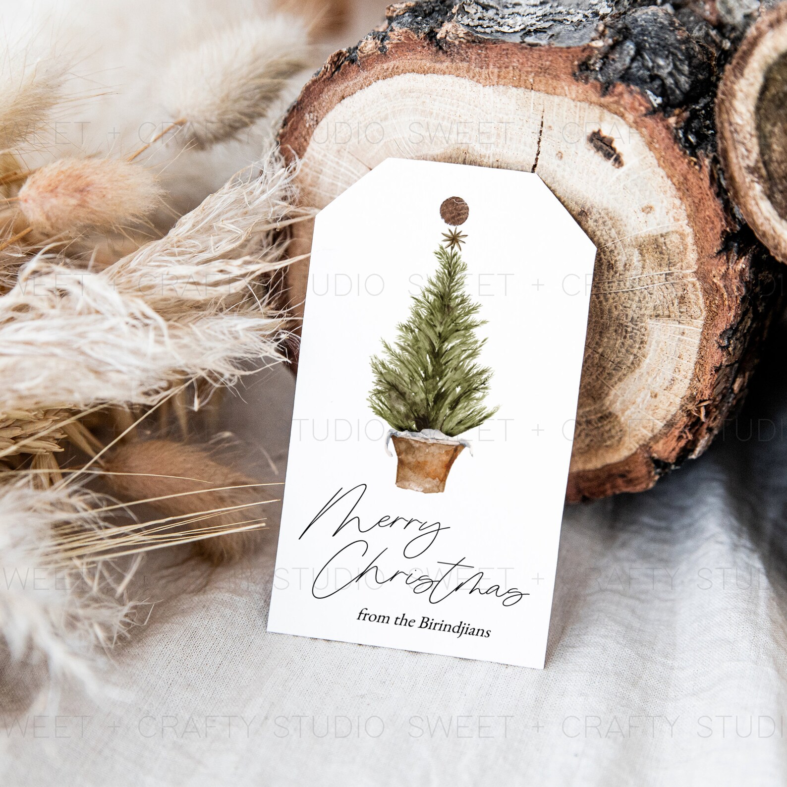 Editable Christmas Gift Tag, Christmas Template, Holiday Gift Tag, Edit ...