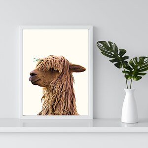 Alpaca Poster Digital Prints Animals Art Llama Decor - Etsy