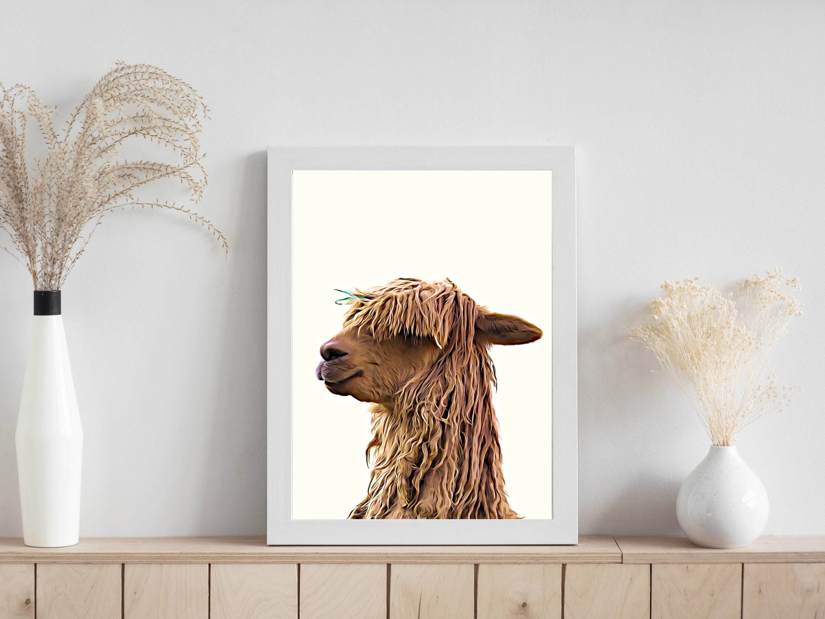 Alpaca Poster Digital Prints Animals Art Llama Decor - Etsy