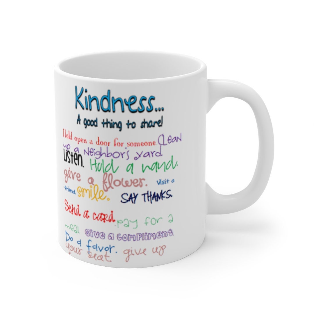 Kindness Mug: Inspirational Gift With Kindness Suggestions - Etsy