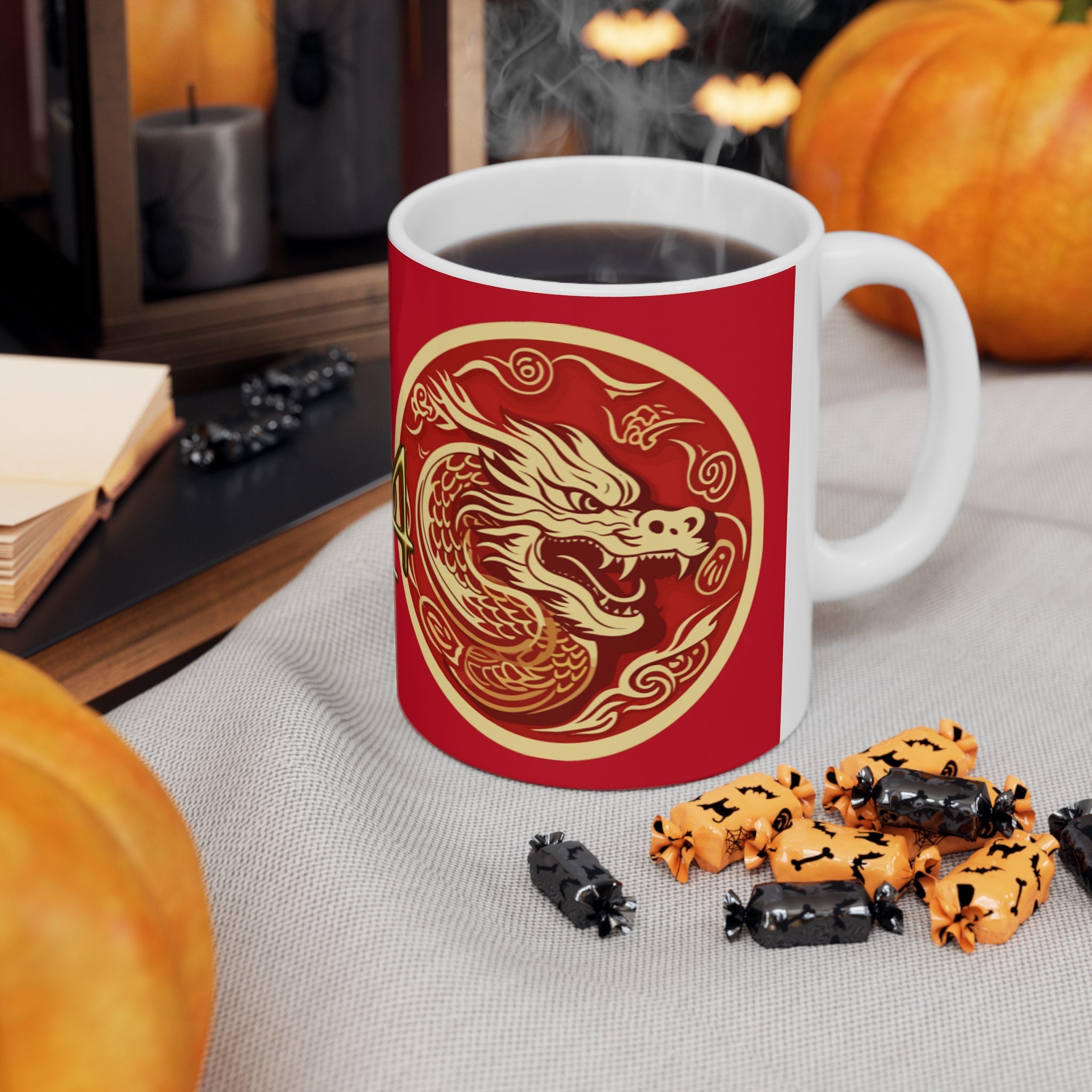 Chinese New Year Dragon Mug, Lunar New Year Mug, 2024 Year of the ...