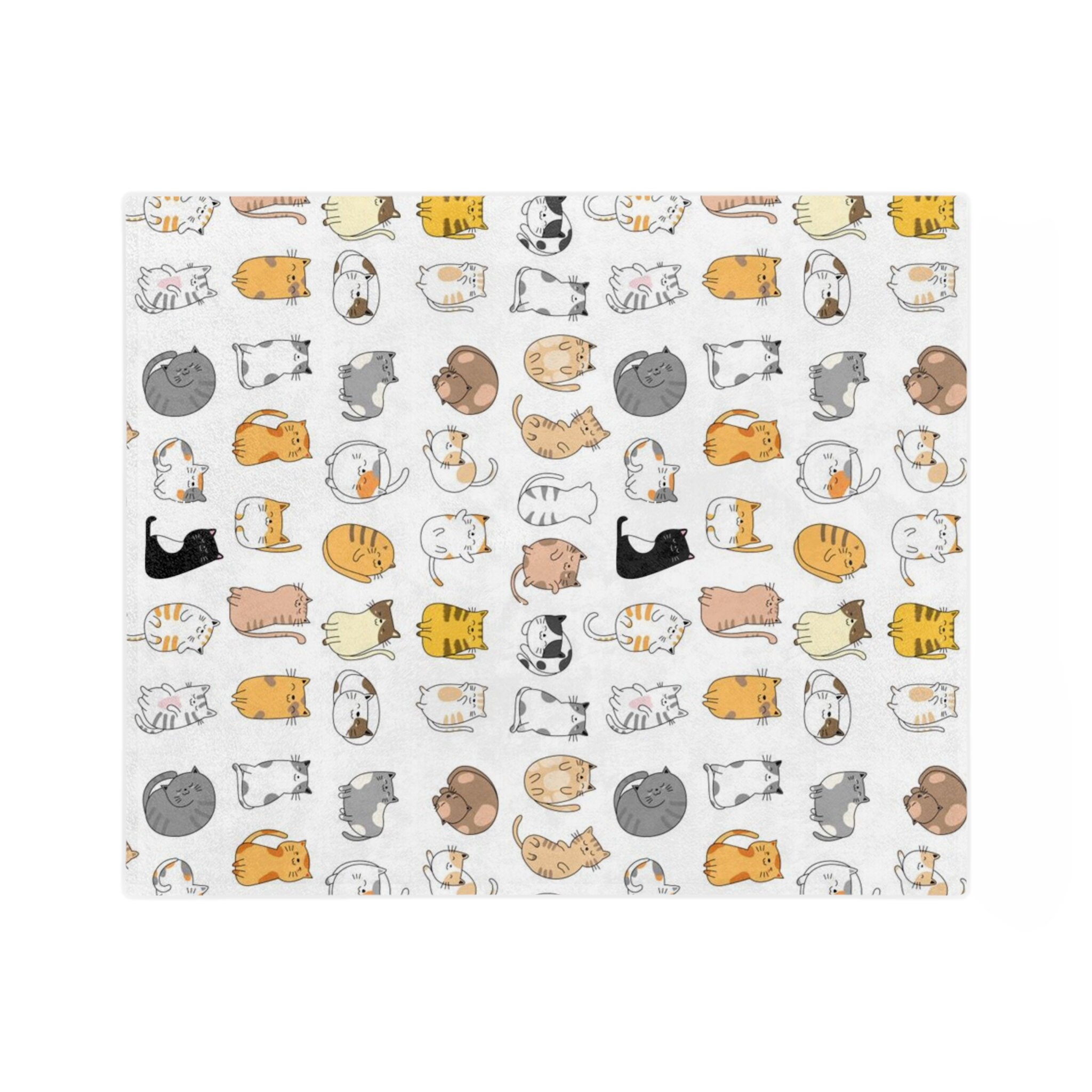 Cute Cats Blanket, Cozy Fleece Throw, Cat Lover's Blanket, Christmas ...
