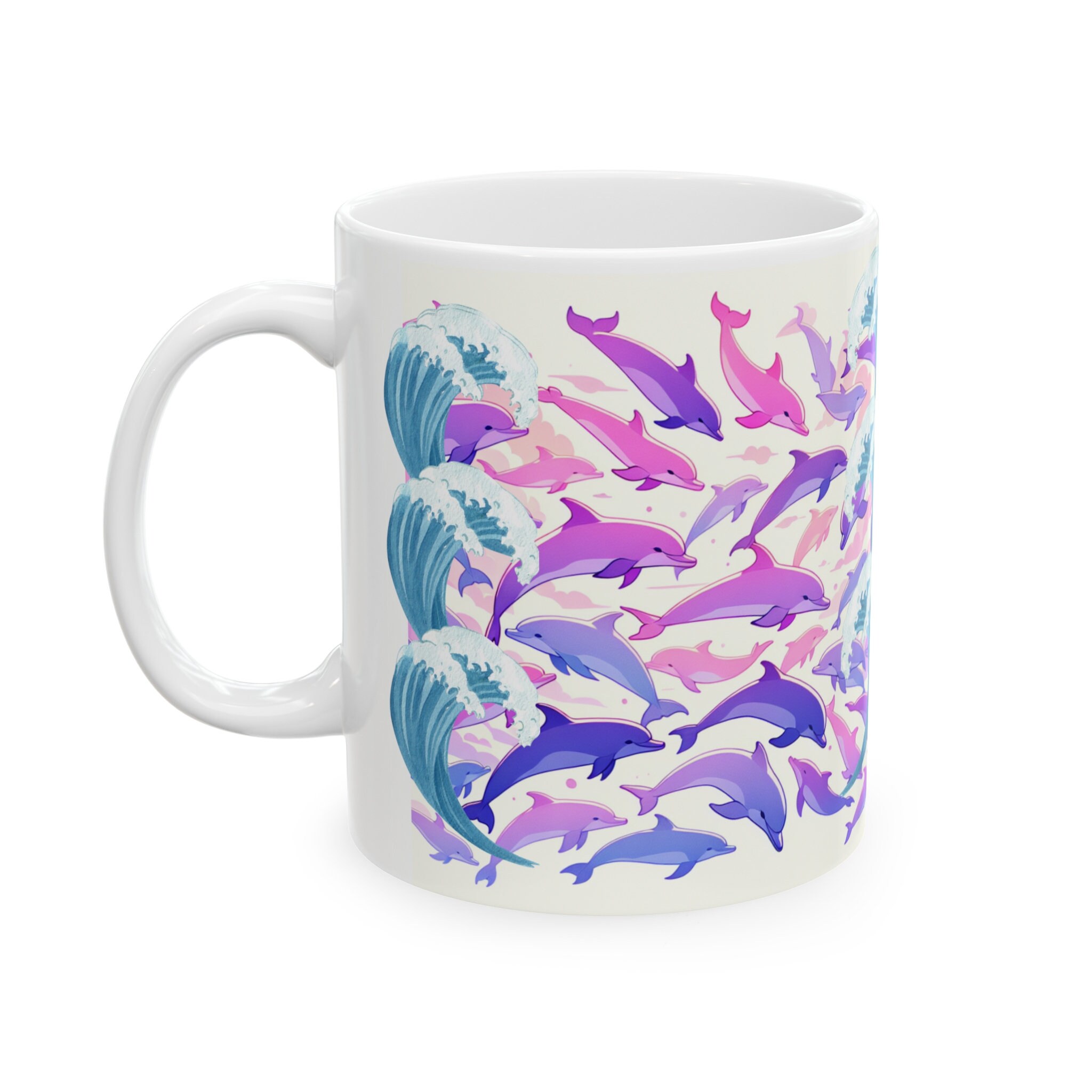 Pink Dolphin Mug, Dolphin Lover, Amazon Dolphins Mug, Birthday Gift ...