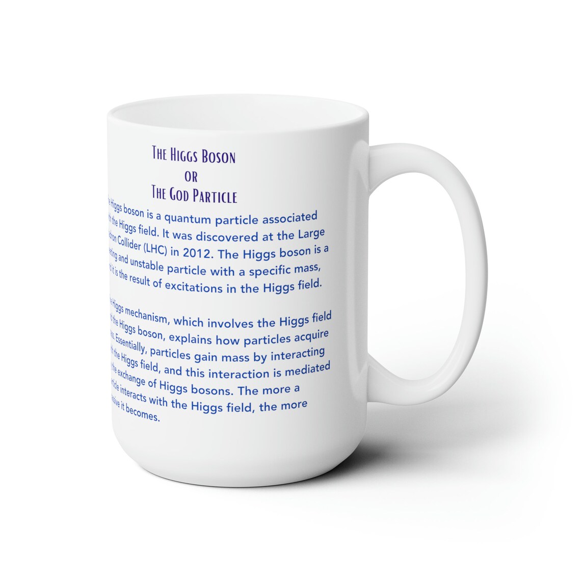 Higgs Boson Mug. Higgs Particle Image. Physics Student, Teacher or ...