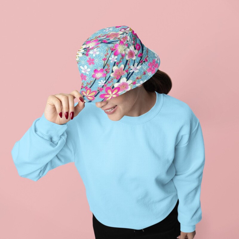 Pink Flower Hat - Etsy