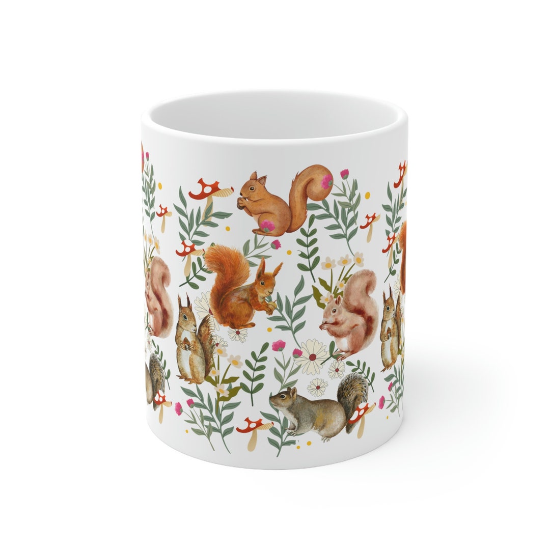 Cute Squirrels Gift Mug, Country Core Squirrel Mug, Squirrel Lover Mug ...