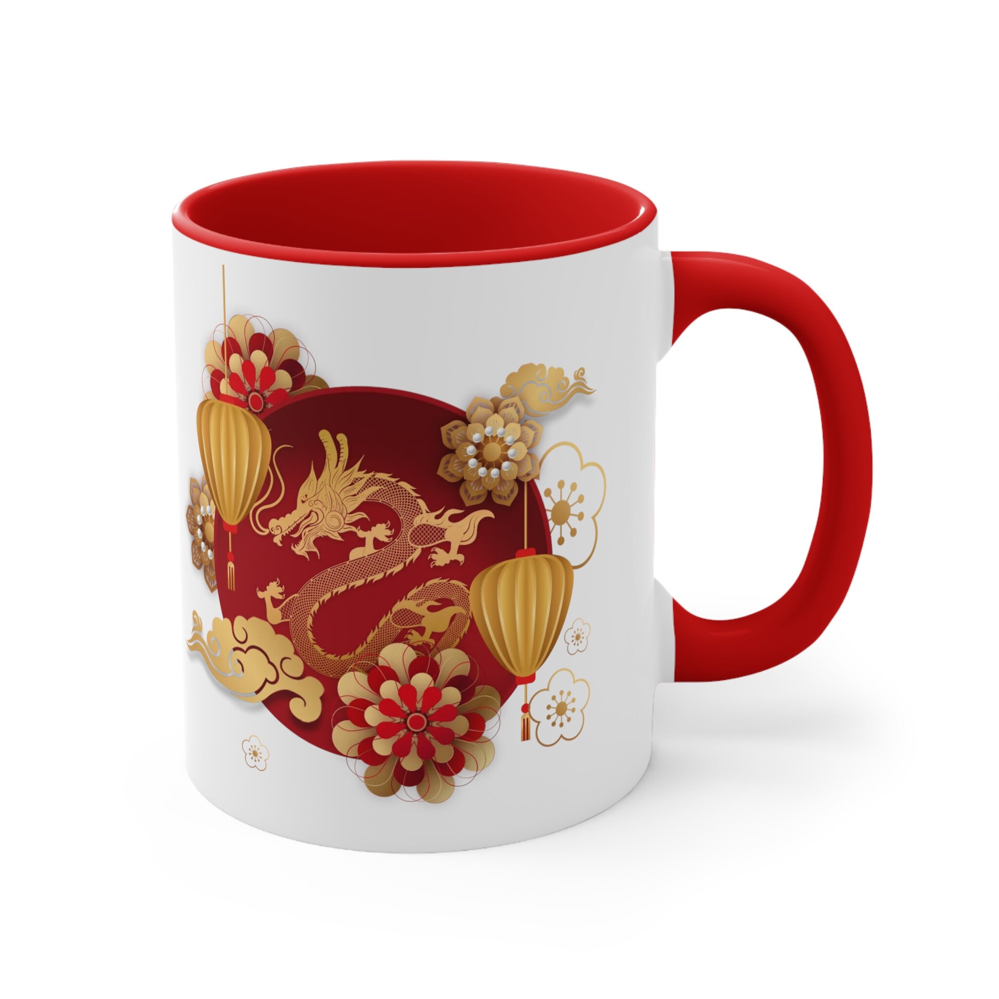 Chinese New Year Mug, Lunar New Year Mug, Year of the Dragon, Happy New ...