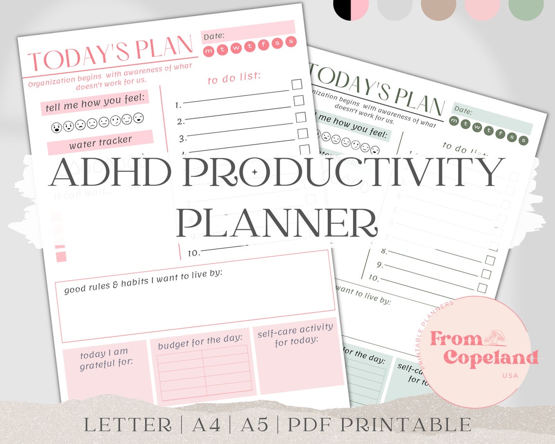 ADHD Planner, Adhd Planner Printable, Adhd Daily Planner, Adhd Planner ...