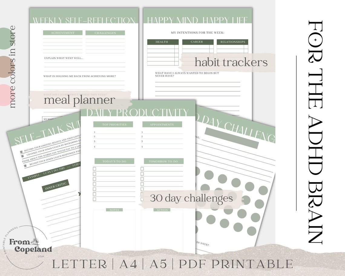 ADHD Planner, Adhd Planner Printable, Adhd Daily Planner, Adhd Planner ...