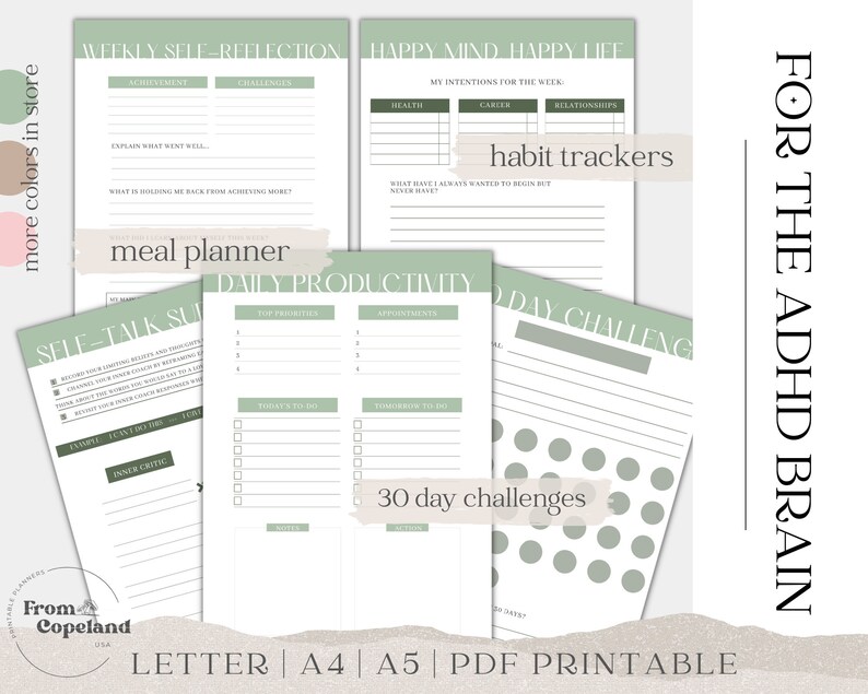 ADHD Planner, Adhd Planner Printable, Adhd Daily Planner, Adhd Planner ...