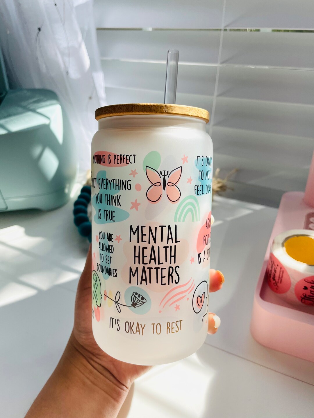 My Mental Health Matters Iced Coffee Frosted Cup 16oz, Mental Health ...