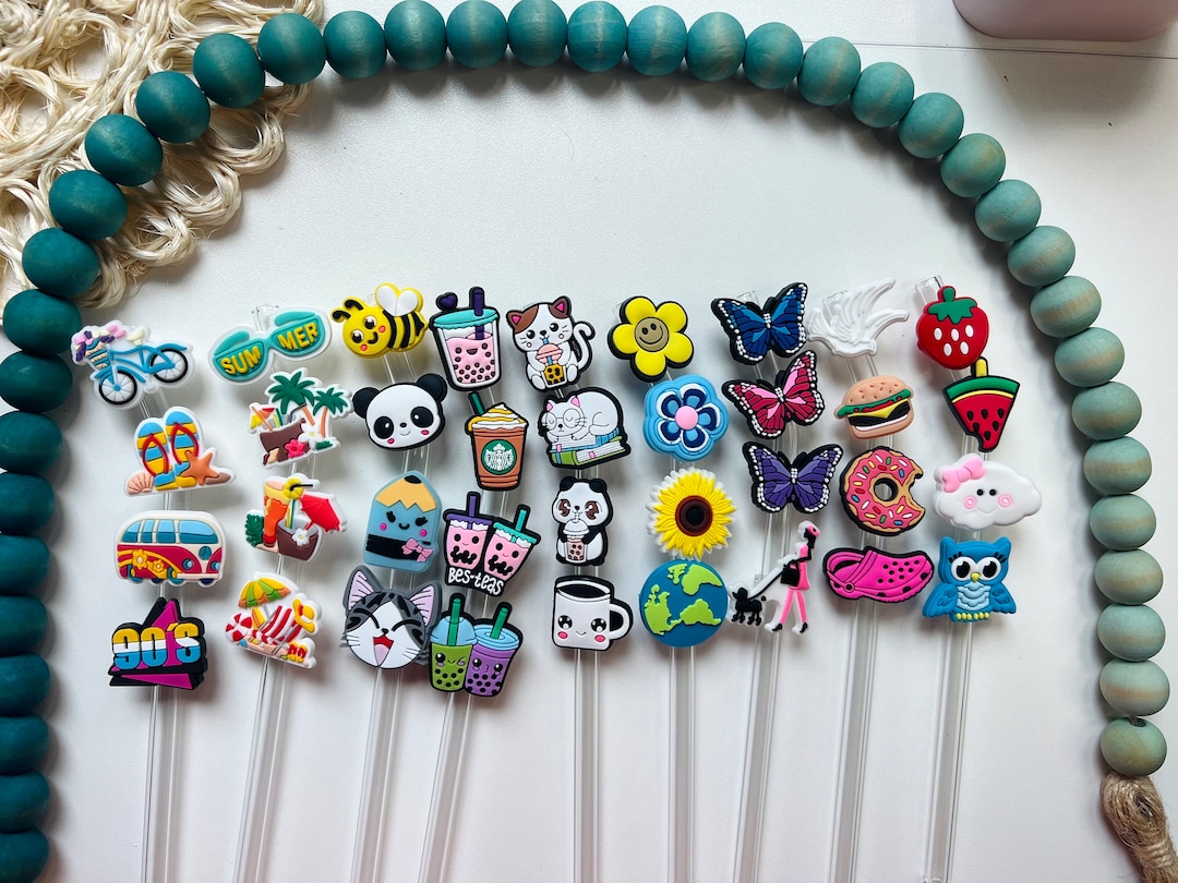 Kawaii Straw Charms, Frappe Straw Charms, Boba Tea Charms, Cute Straw ...