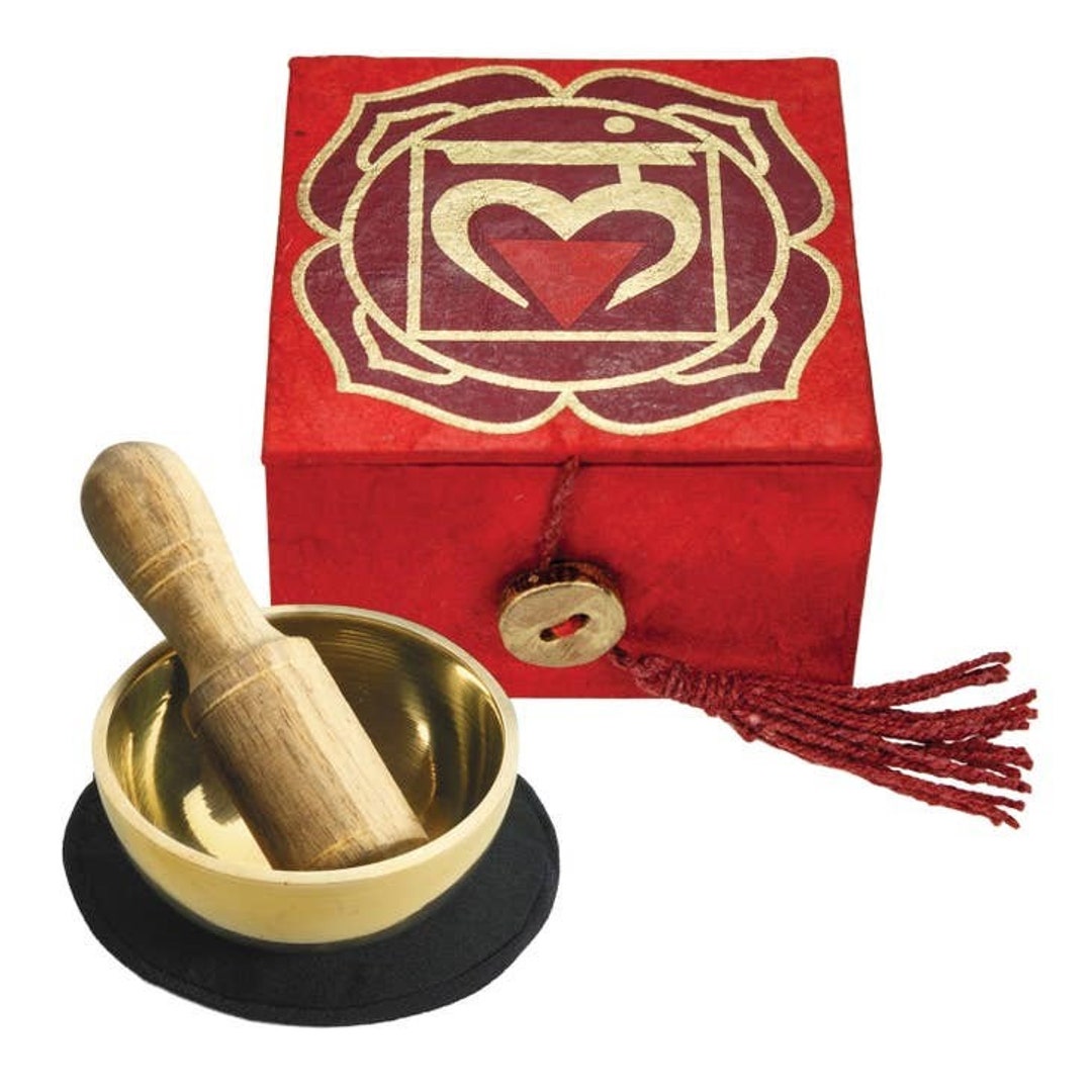 2" Root Chakra Mini Meditation Bowl Box - Etsy