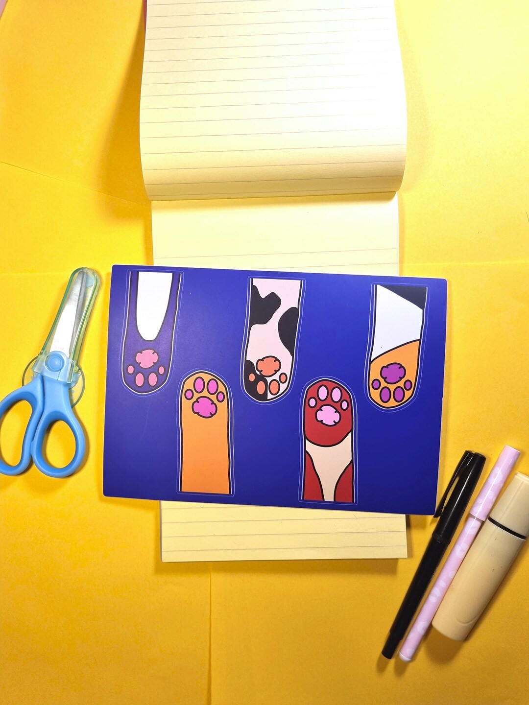 Kitty Cat Sticker Sheets, Long Large Leg Paws, Vinyl Die-cut Decals ...