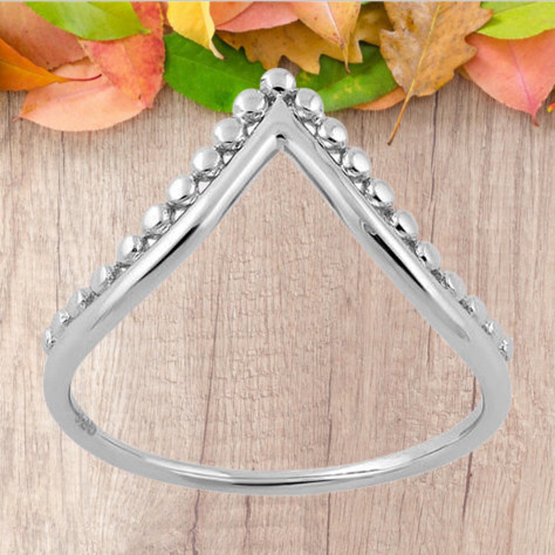 Sterling Silver Deep V Ring, V Ring, Silver Ring, Dainty Ring, Silver V ...
