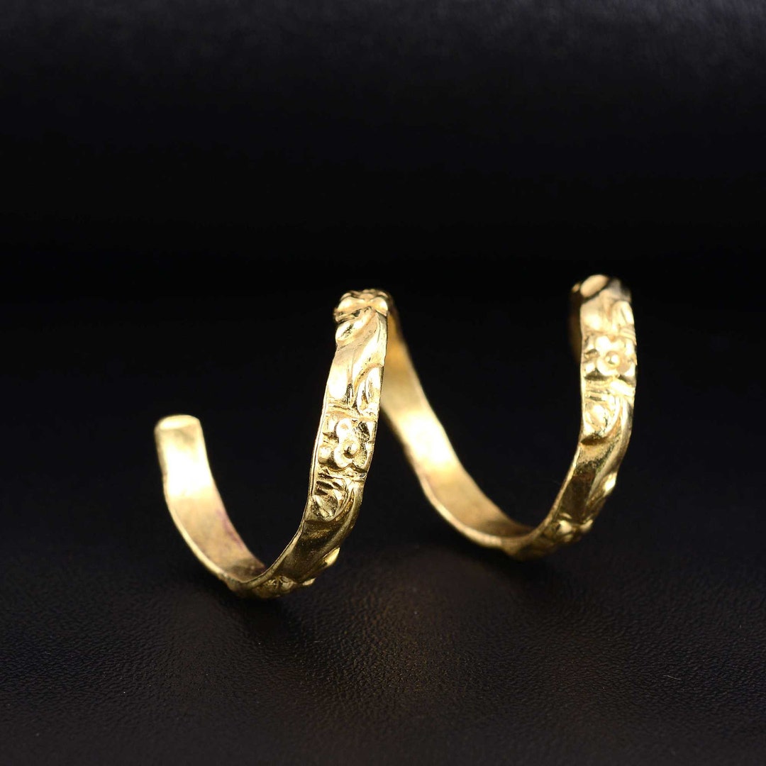 Hammered Silver Spiral Wrap Ring , Simple Adjustable Ring Thumb Ring ...