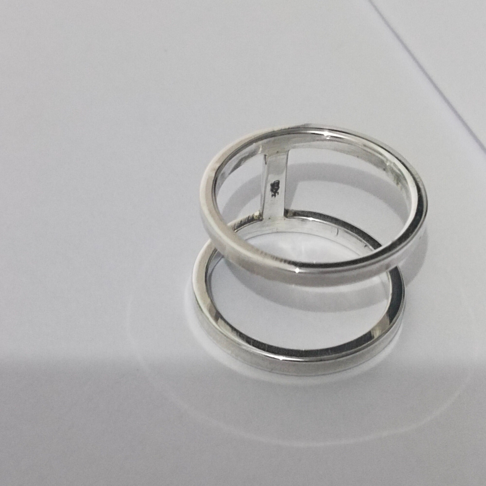 Silver Double Band Ring, Minimalist Ring, Women Ring, Stacking Ring ...