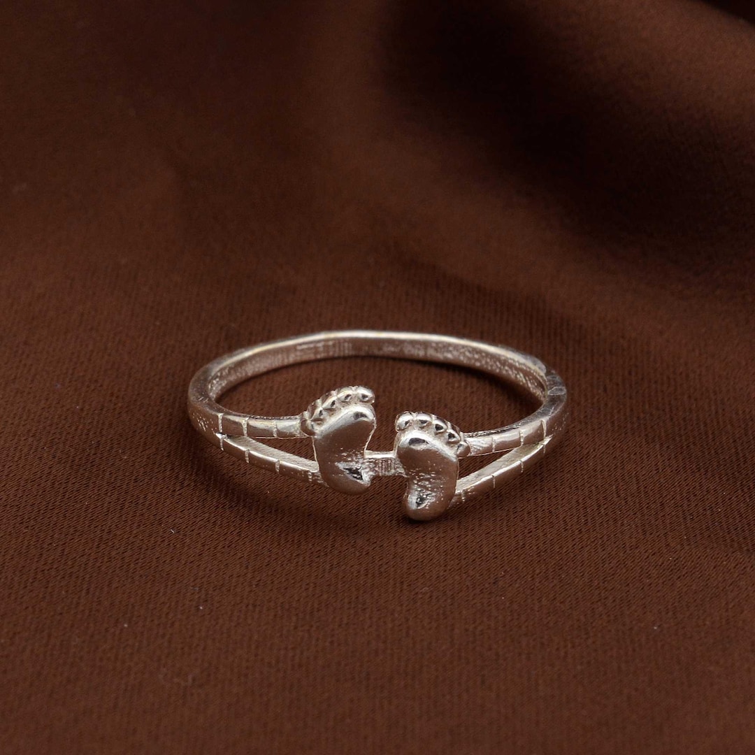 Solid Gold Baby Engraved Ring, Footprint Ring, Handmade Family Ring ...