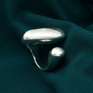 Modern Sculptural Open Ring – Abstract Bold Adjustable Design, Gift for ...