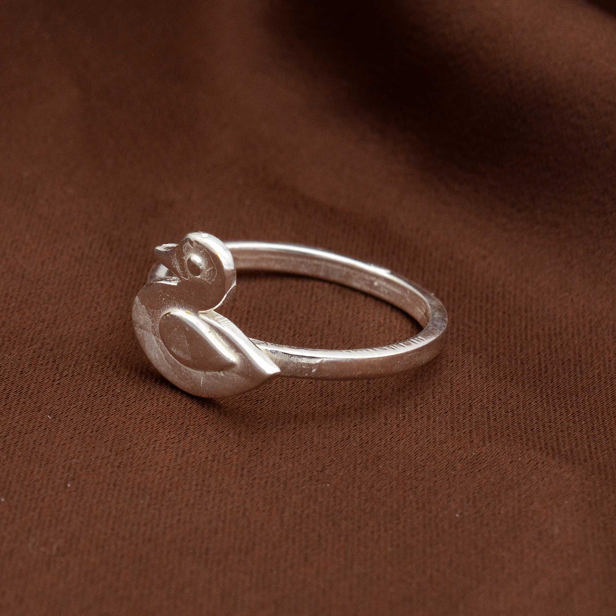 Minimalist Duck Ring, Cute Bird Jewelry, Sterling Silver Animal Ring ...